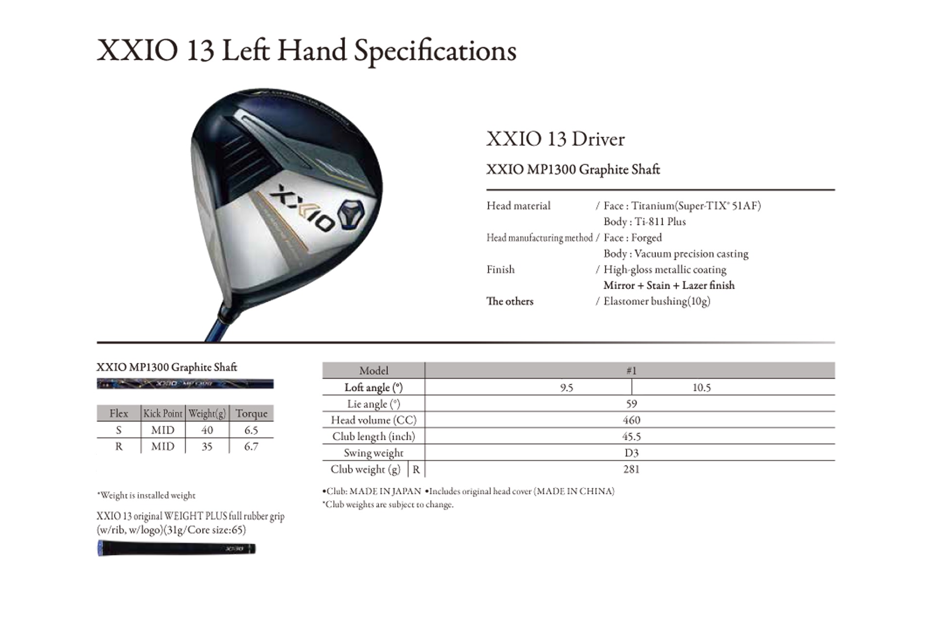 XXIO 13 DRIVER - Srixon Thailand